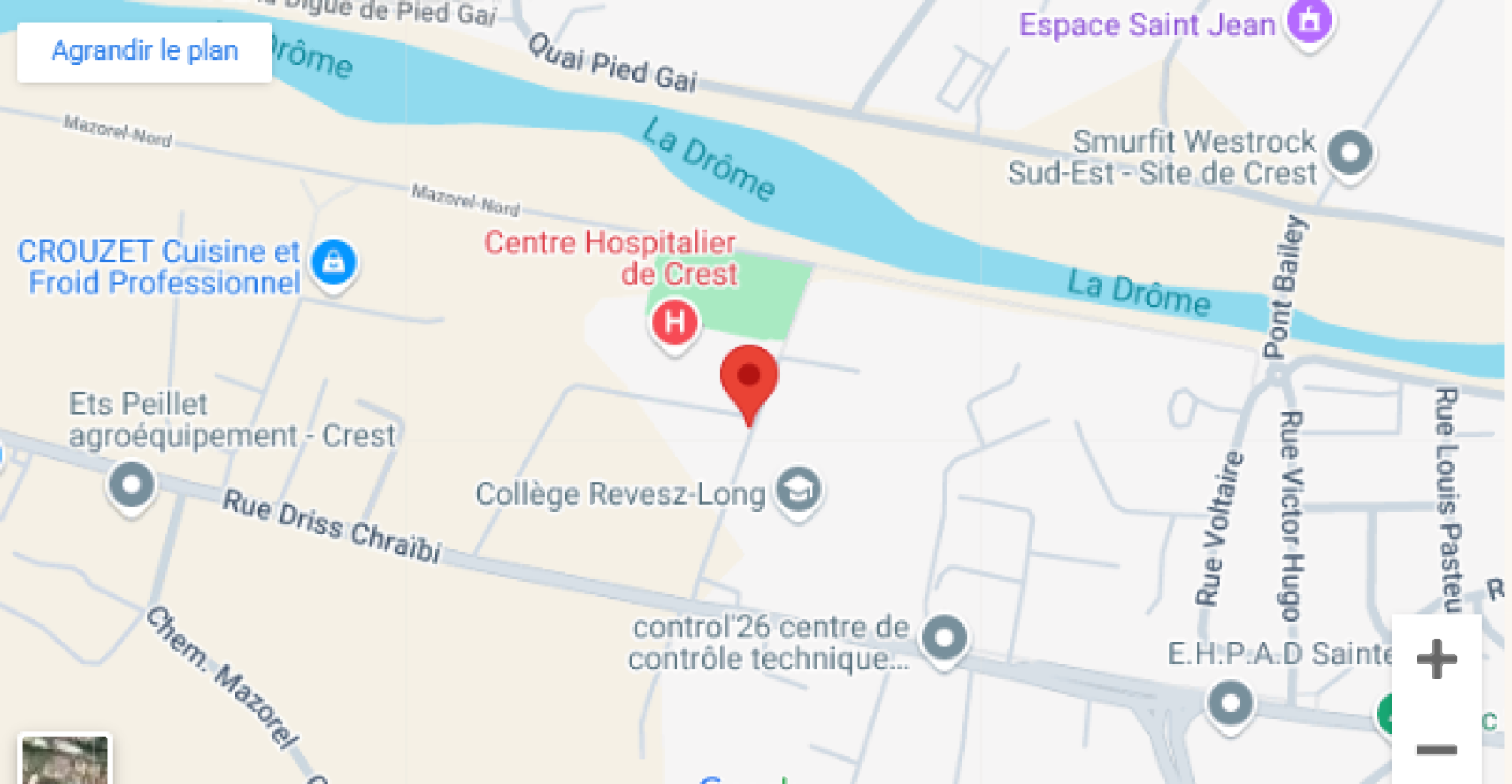 Informations pratiques - plans - Centre Hospitalier Crest